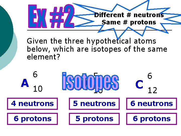 Isotopes Objectives 5 2 To identify the advantages