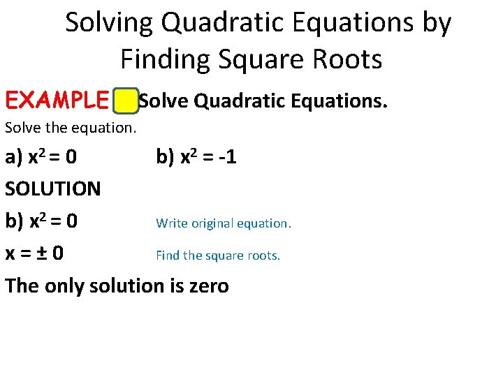 Bell Ringer 11 22 19 Solving Quadratic Equations