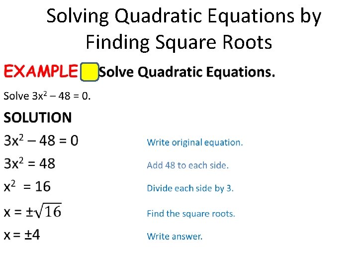 Bell Ringer 11 22 19 Solving Quadratic Equations