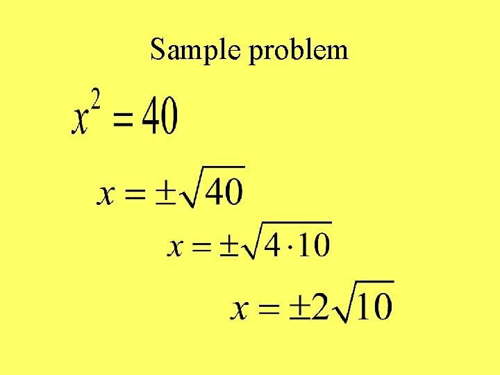 Bell Ringer 11 22 19 Solving Quadratic Equations