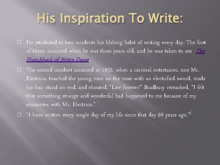 INTRODUCTION TO RAY BRADBURY y r u Ray