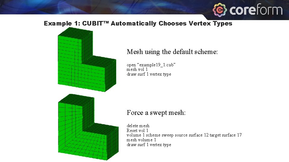 CUBIT FastStart Tutorial 19 Vertex Types and Sweeping