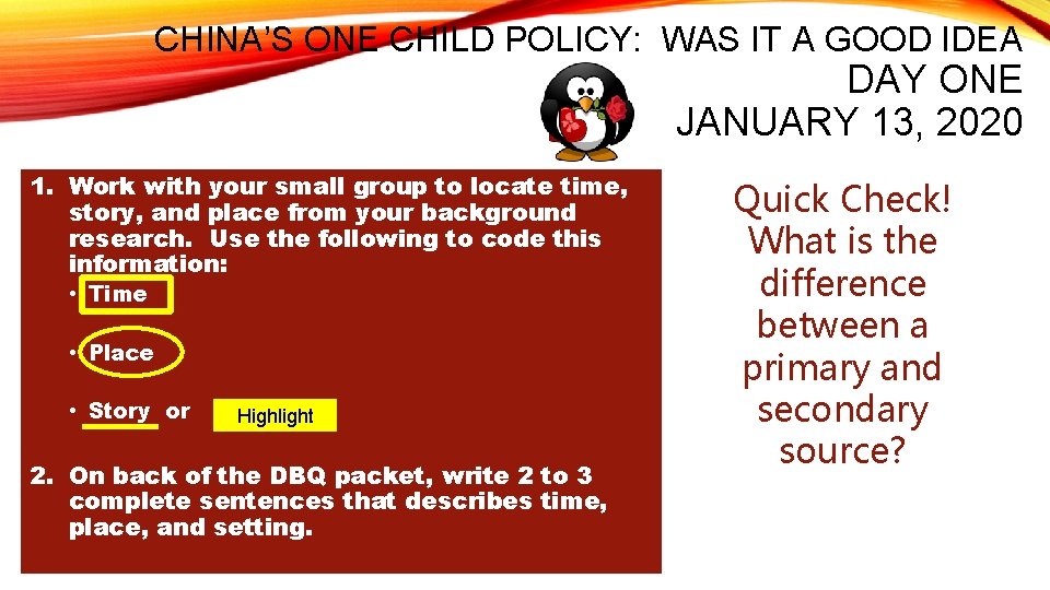 DOCUMENT BASED QUESTION CHINAS ONE CHILD POLICY WAS