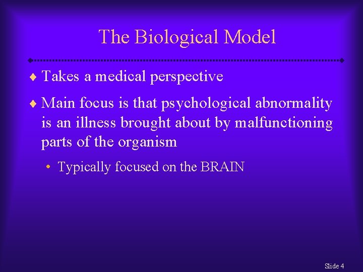 Chapter 3 Models of Abnormality Slides Handouts by
