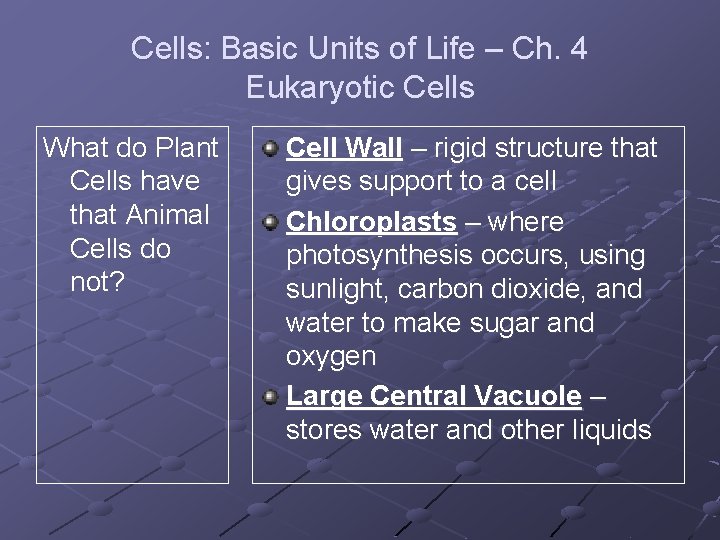 CELLS The Basic Units of Life Cells Basic