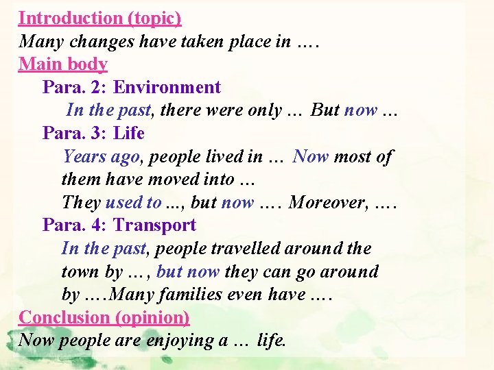 8 B Unit 1 Past and present Task