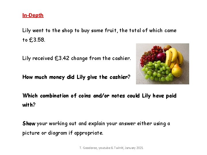 Maths Lesson 3 Adding and Subtracting Money Mental
