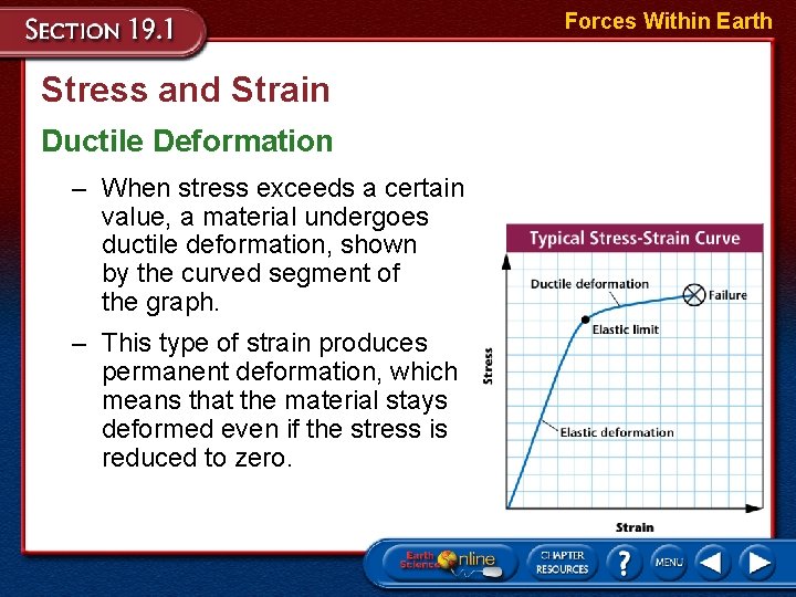 Forces Within Earth Objectives Define stress and strain