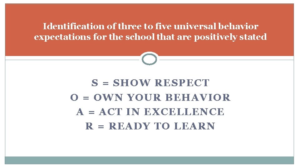 Positive Behavior Support 2014 2015 SCHOOL YEAR Purpose