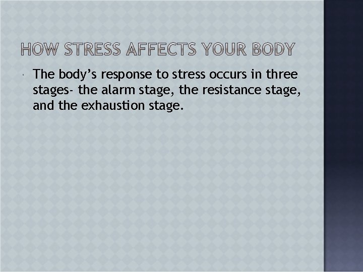 What causes stress How stress affects your body