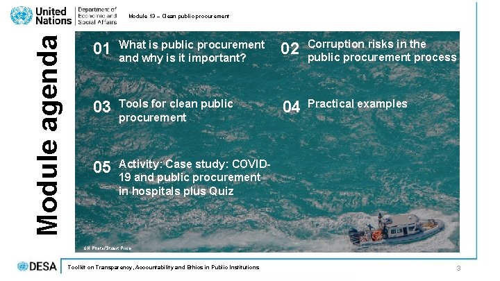 Module 13 Clean public procurement Toolkit on Transparency