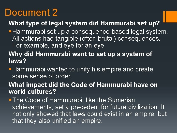 DBQ Achievements of Ancient Civilizations Document 1 What