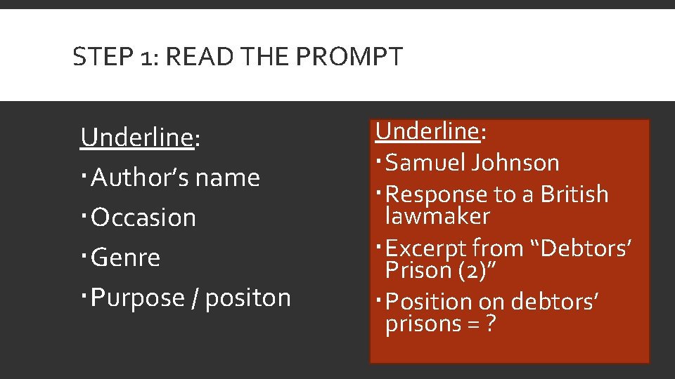 RHETORICAL ANALYSIS AP English 3 B Samuel Johnson