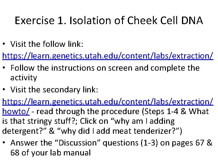 Lab 7 Introduction to DNA Technology Introduction Read