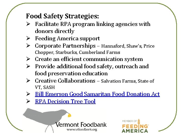 Food Rescue Its What We Do VT Foodbank