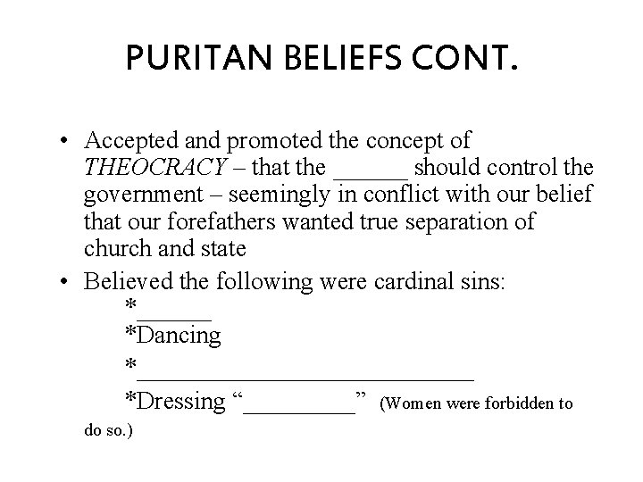 The Crucible By Arthur Miller BACKGROUND NOTES PURITAN