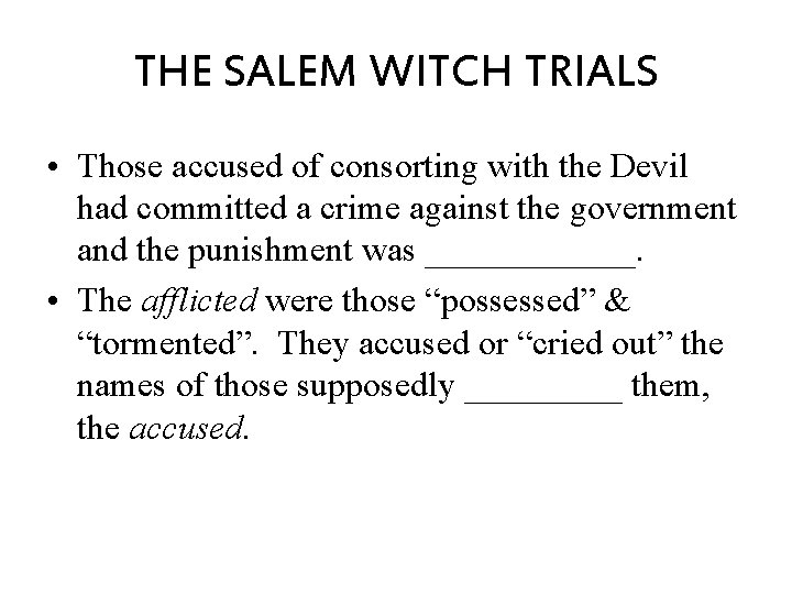 The Crucible By Arthur Miller BACKGROUND NOTES PURITAN