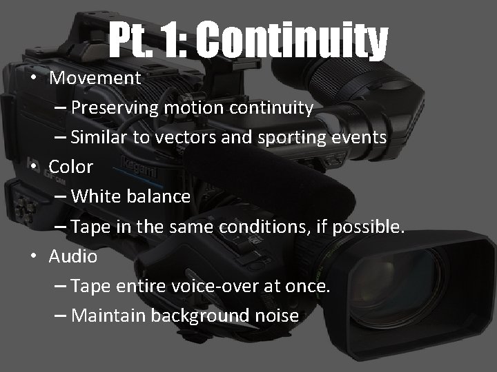 Cameras Pt 1 Basic Camera Functions Pt 2