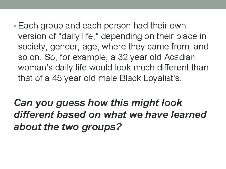 EVERY DAY LIFE IN BRITISH NORTH AMERICA Political