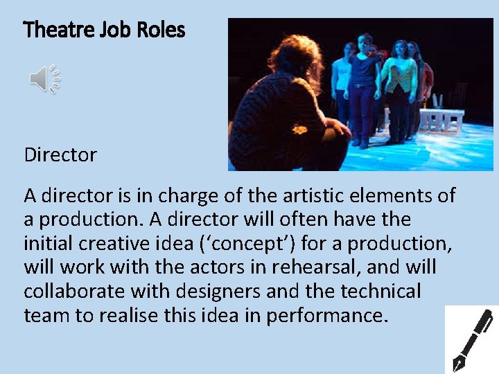 Choreography and Stage Craft Lesson 7 Symbol Key