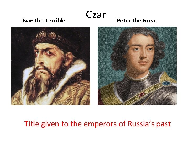 Chapters 8 and 9 Russia Vocabulary Mr Greaser