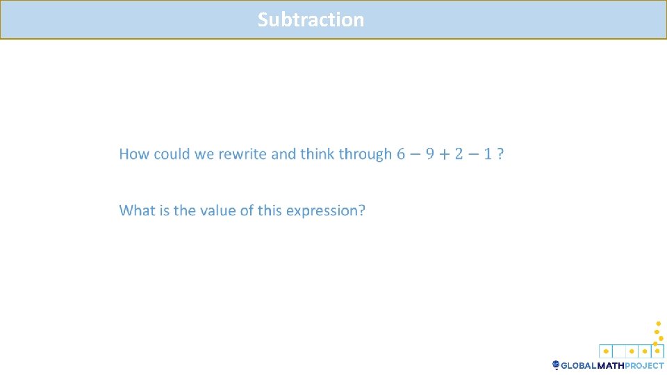ADVENTURES IN EXPLODING DOTS Exploration 4 SUBTRACTION An