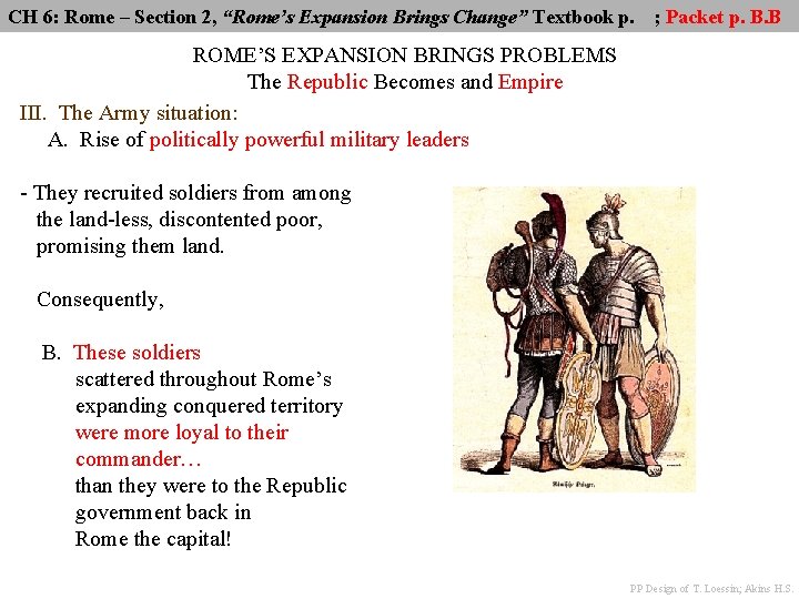 CH 6 Rome Section 2 Romes Expansion Brings