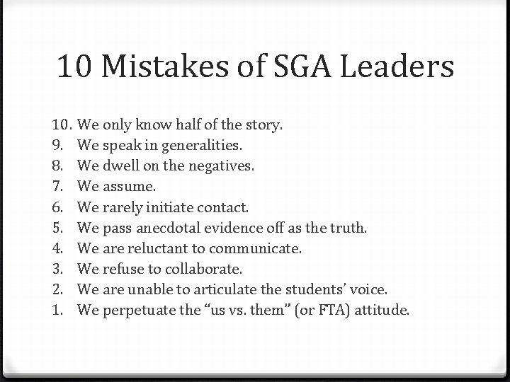 Building Co alitions with Facult y Staff Brett