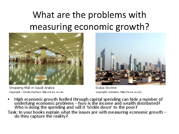 Economic growth Lesson Objective To understand elements of