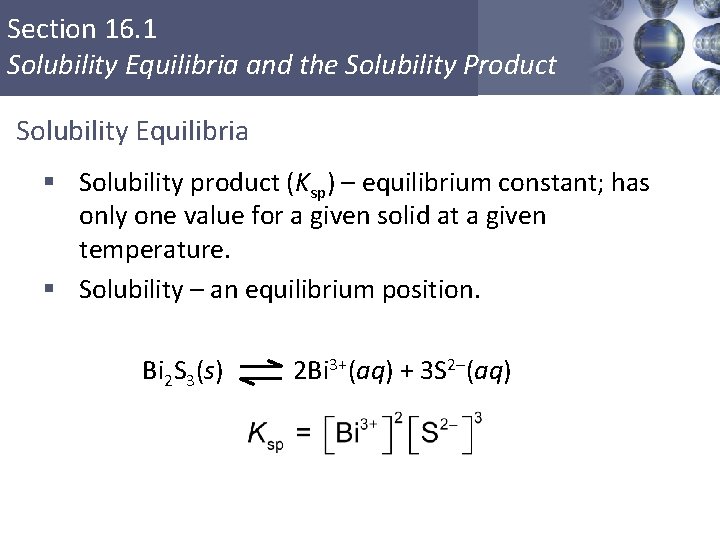 AP Chapter 16 Solubility and Complex Ion Equilibria
