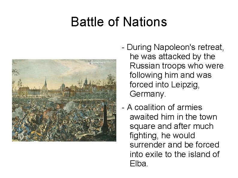 Key Terms Napoleonic Era Moscow Battle of Nations