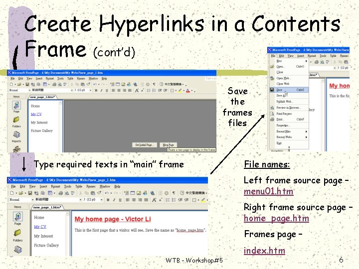 Web Technologies for Business Workshop 5 MS Front