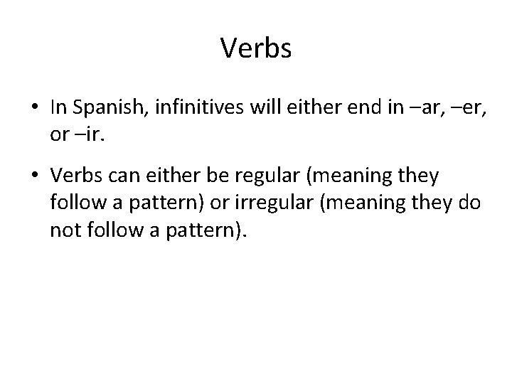 Spanish I Unidad 1 Leccin 1 Gramtica Subjects