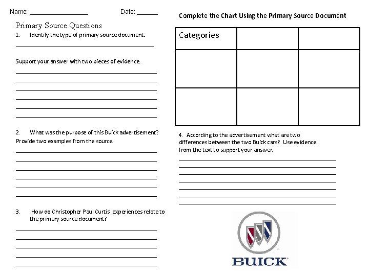 Name Date Class Christopher Paul Curtis Biography Questions