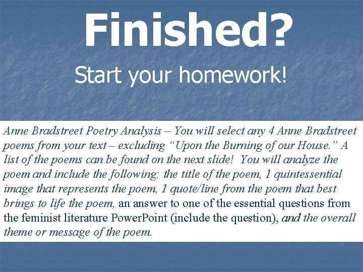 Some Puritan Poetry An Introduction to Anne Bradstreet