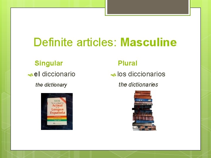 Nouns and Articles Sra Alba Spanish 1 NounsSustantivos