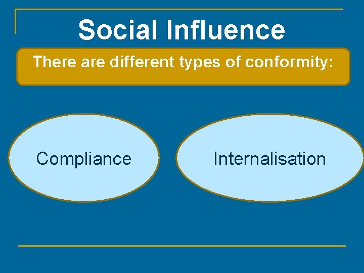 Social Influence Lesson Objectives n To be able