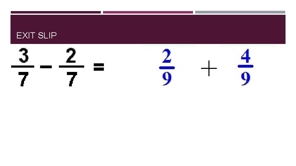 FRACTIONS FRACTION BASICS 1 Fractions are parts of