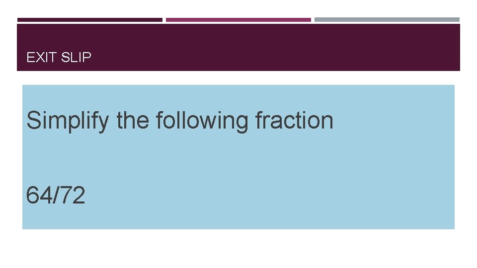 FRACTIONS FRACTION BASICS 1 Fractions are parts of