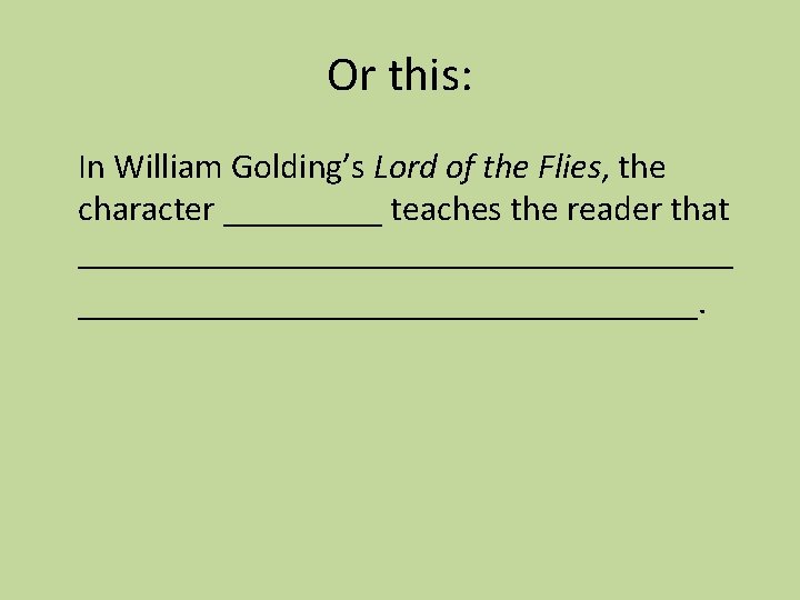 Lord of the Flies By William Golding Background