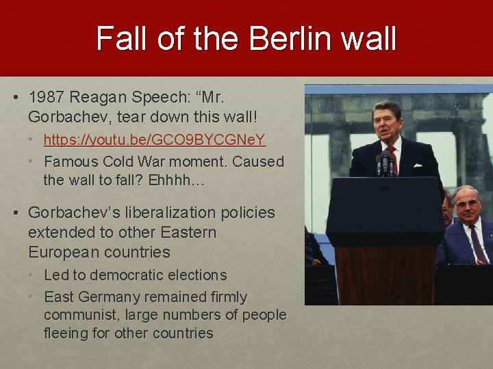 End of the Cold War Benjamin Rall What