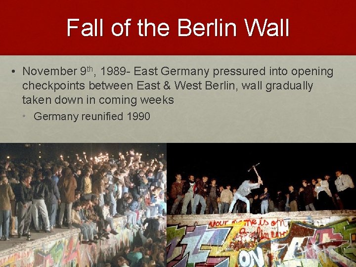End of the Cold War Benjamin Rall What