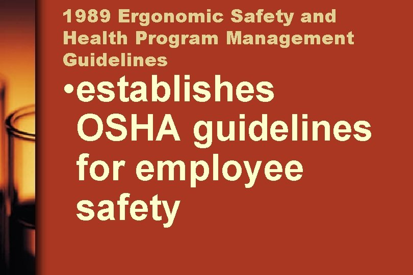 Various Laboratory Regulations and their Significance 1983 Prospective