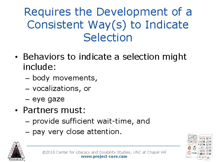 Supporting Individual Access to Universal Core Vocabulary 2016
