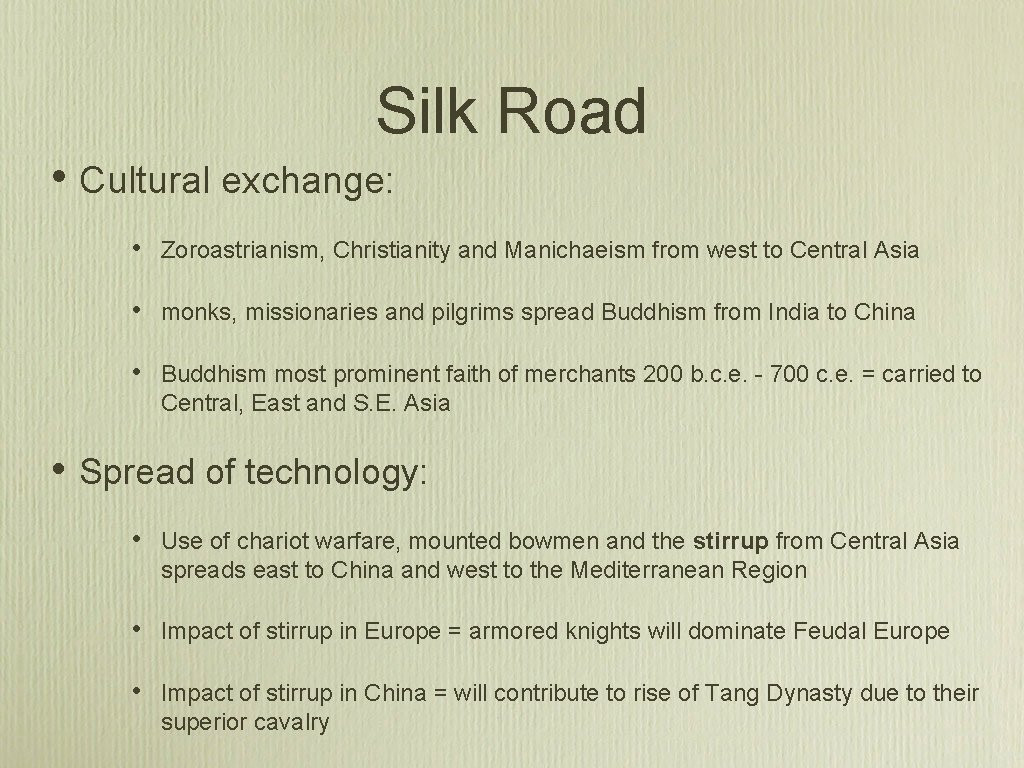 Trade Routes established by 600 C E before
