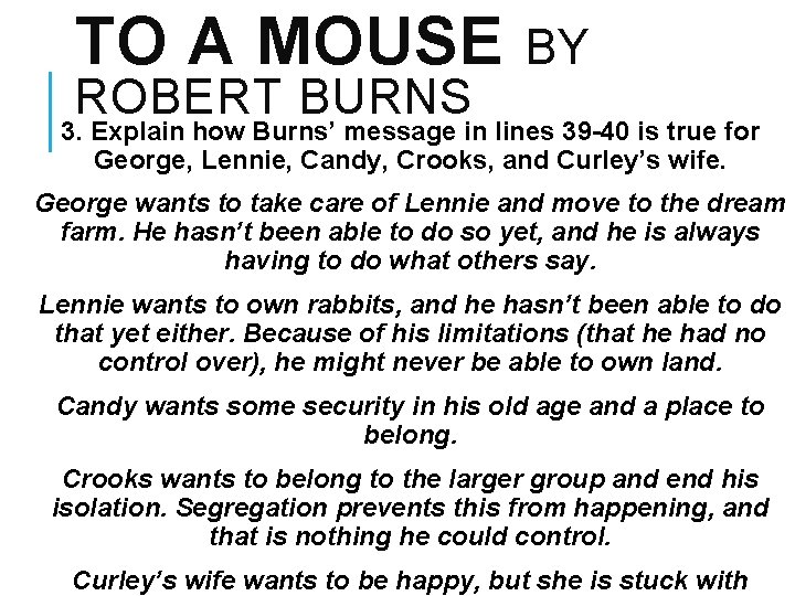 d Men JOHN STEINBECK JOHN ERNST STEINBECK BIOGRAPHY