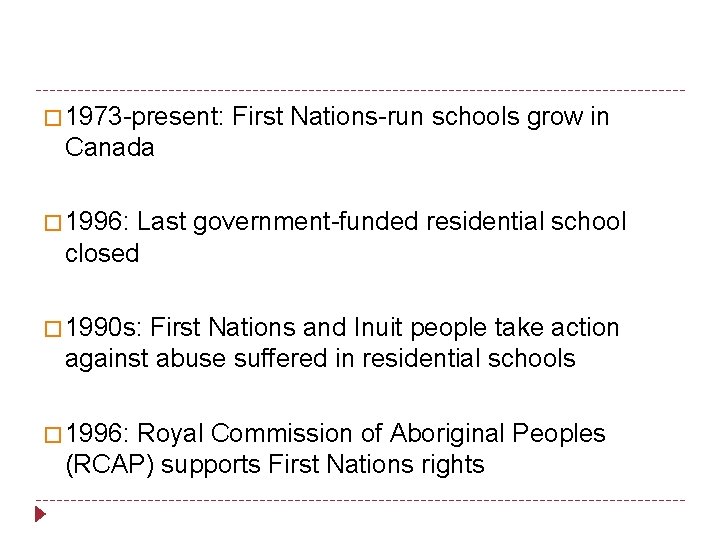 Residential Schools The Beginning Terms Assimilation The adaptation