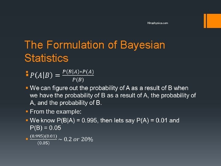 Hirophysics com The Use of Bayesian Statistics in
