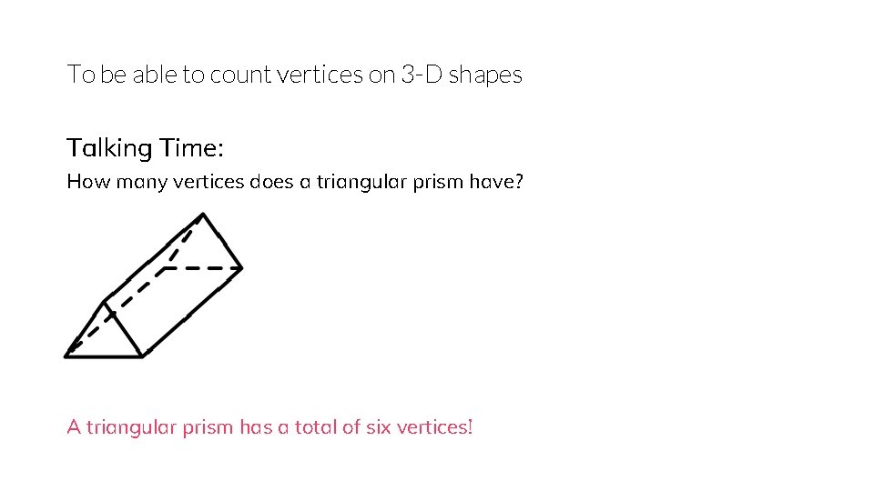 To be able to count vertices on 3