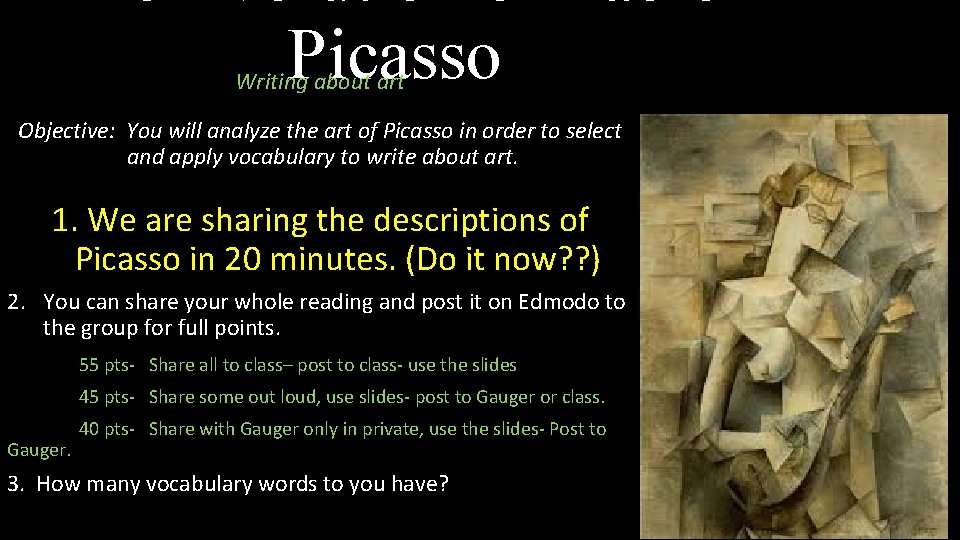 The Evolution of Pablo Picasso Writing about art